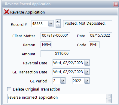 Accounts Receivable Reversals – Orion Law Management