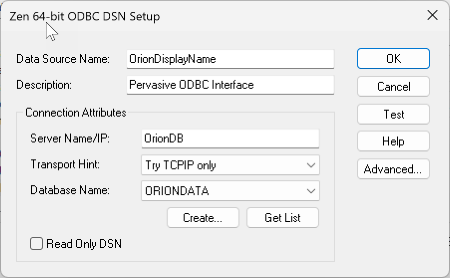 Creating an ODBC Connection to Orion – Orion Law Management