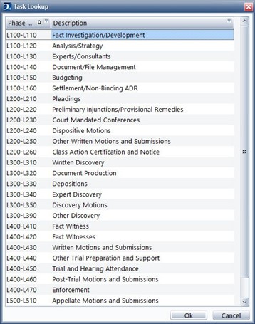 Fee Entry – Orion Law Management