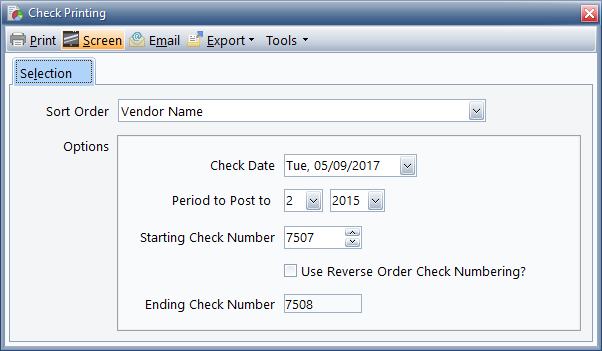 Error Received when Printing Checks – Orion Law Management